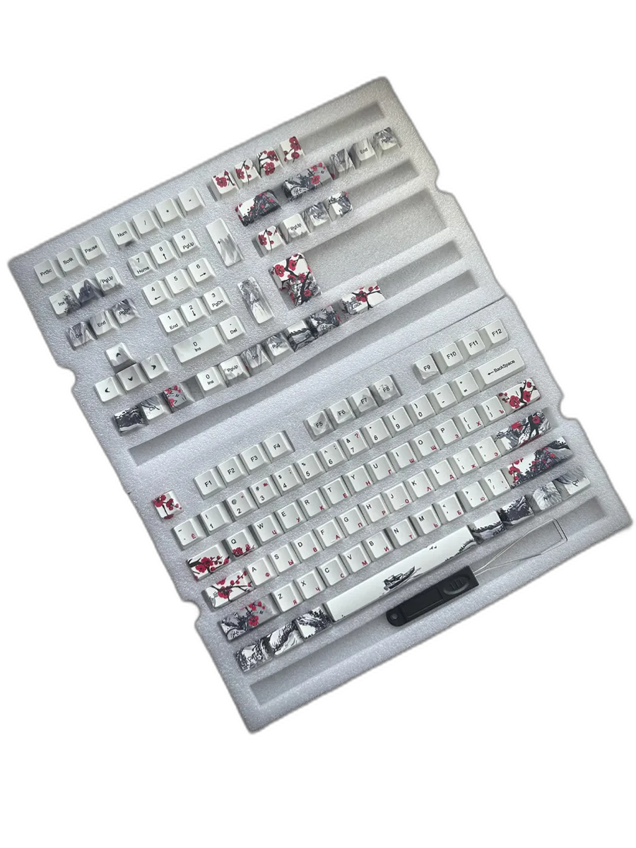 Кейкапы для механической клавиатуры PBT "Сакура"