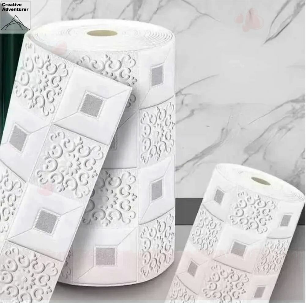 Стеновая панель Панели самоклеющиеся для стен плитка 70 смx5м, мягкие, 3д, 3d, интерьерные, пвх, декоративныеZLX2