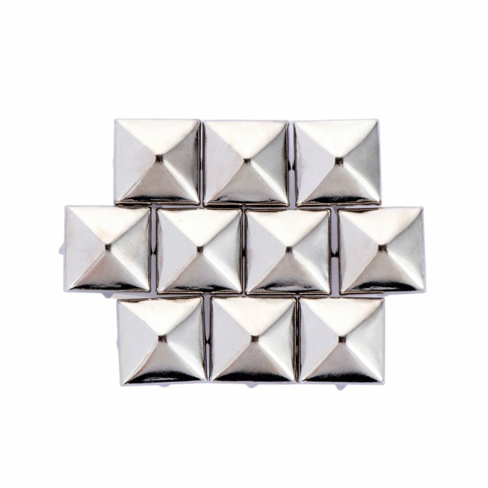 100 шт. металлические заклепки с квадратными шипами 6/8/10/12 мм, винтовые заклёпки для одежды, сумок, обуви и багажа, золото/серебро/бронза