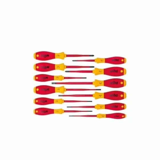 Набор отверток смешанный Wiha 41003 SoftFinish electric slimFix 12 штук