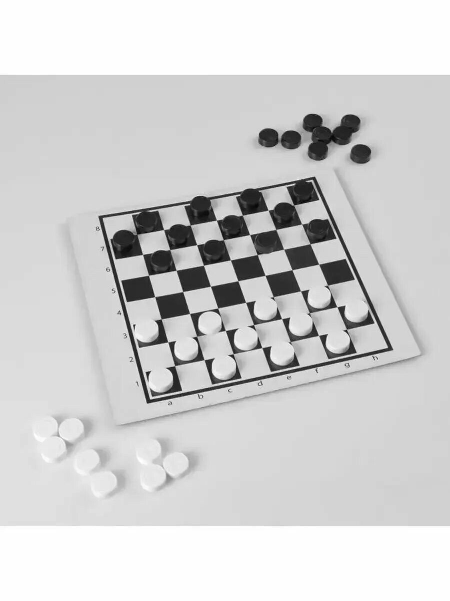 Шашки "Надо думать", поле 20х20 см