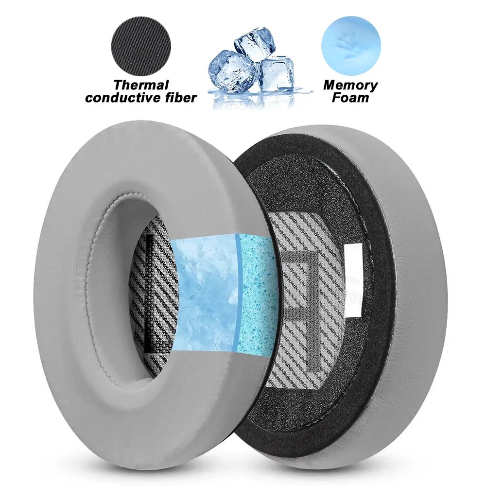 Амбушюры для наушников BOSE из кожи с эффектом памяти Gray Ice