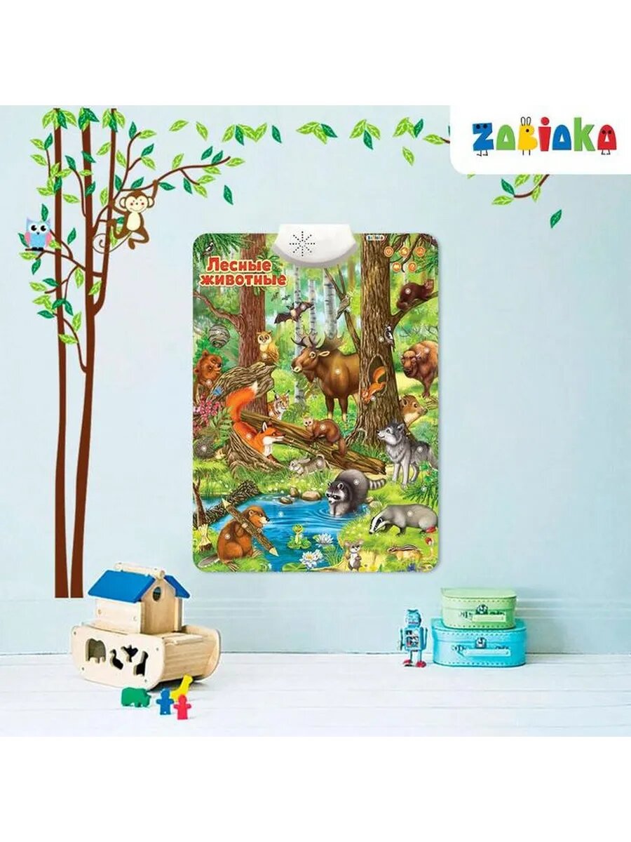 Обучающий плакат о лесных животных