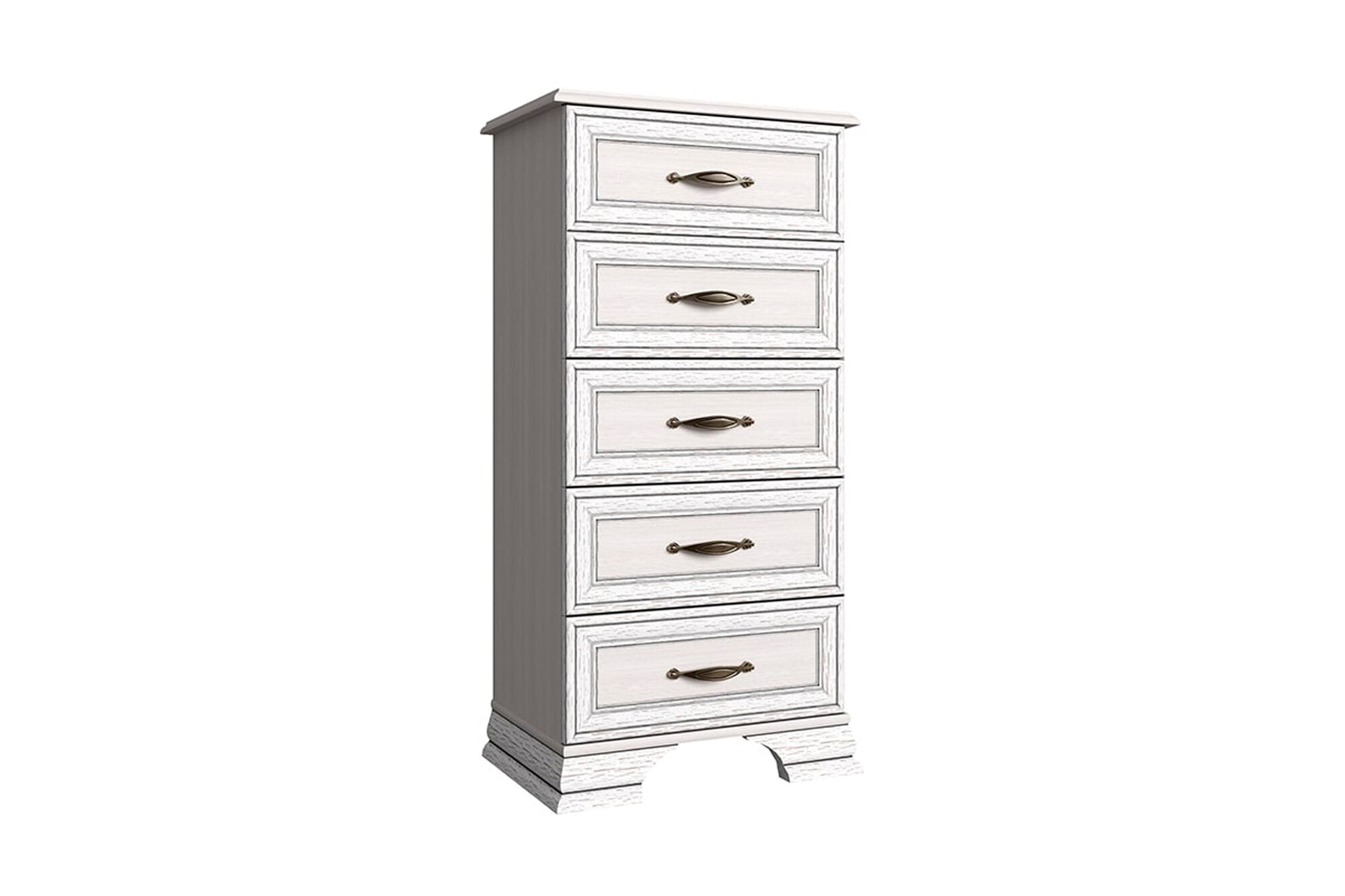 Комод для одежды Нонтон Tiffany, 54x37x109 см, 5 ящиков, вудлайн кремовый