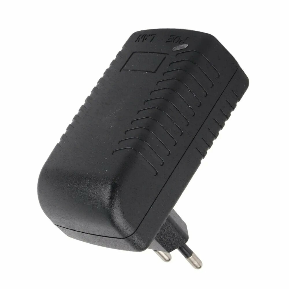 Инжектор POE 48В 0,5А для питания IP-телефонов и камер черного цвета, 1 штука с разъемом RJ45, порт POE для мостов, точек доступа и клиентских