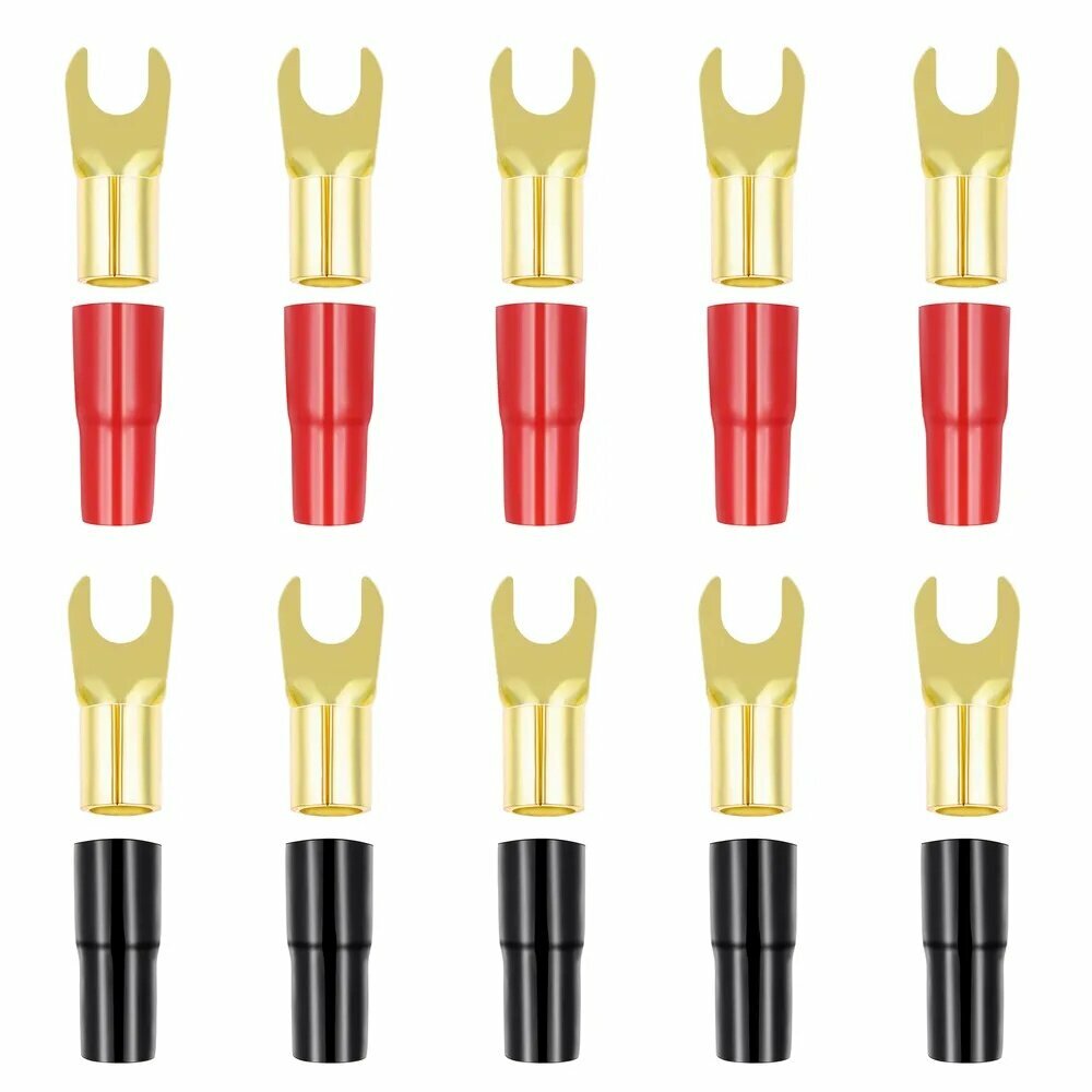 Клеммы Разъемы, Высококачественный Звук, 5 Пар, Медь, Позолоченные, Для Акустических Кабелей