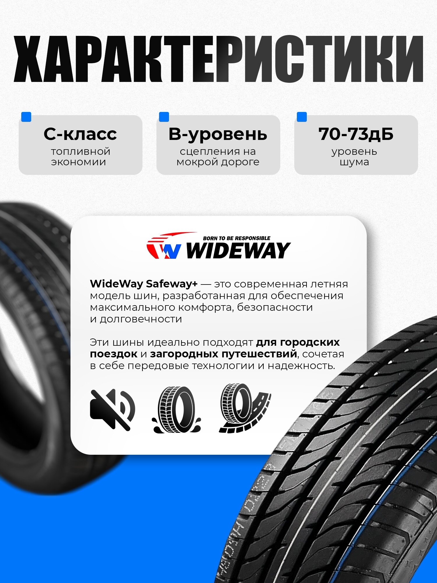 Летние шины WIDEWAY Safeway + 215/45 R17 91W — фото 1