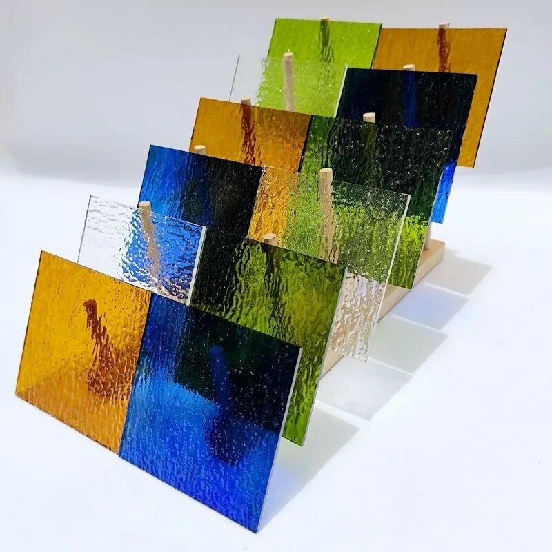 Белые синие зеленые цветные стеклянные наборы мозаичные стеклянные плитки