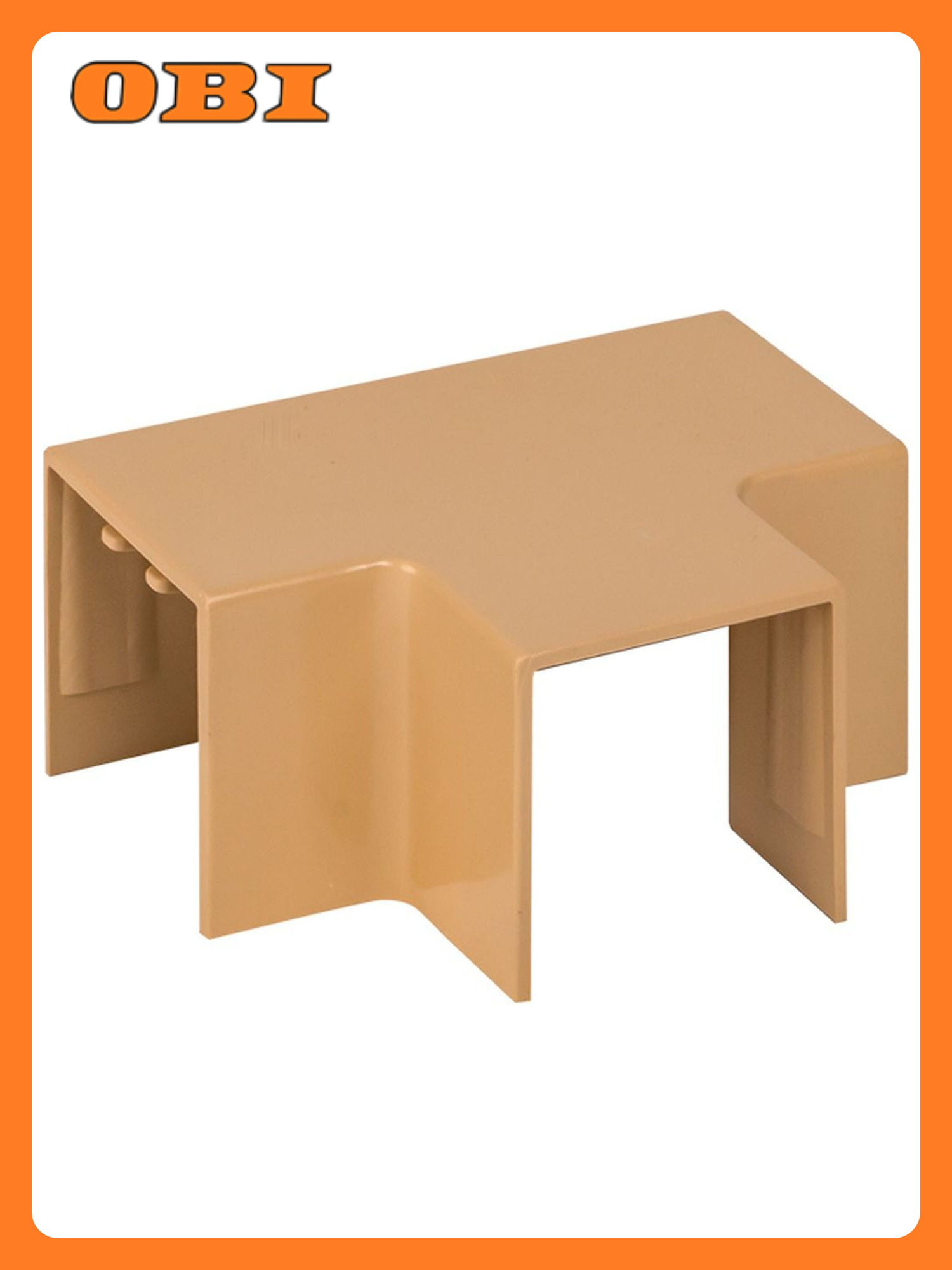 Т-образный разветвитель EKF PROxima, пластик, цвет светлое дерево, 25x25 мм