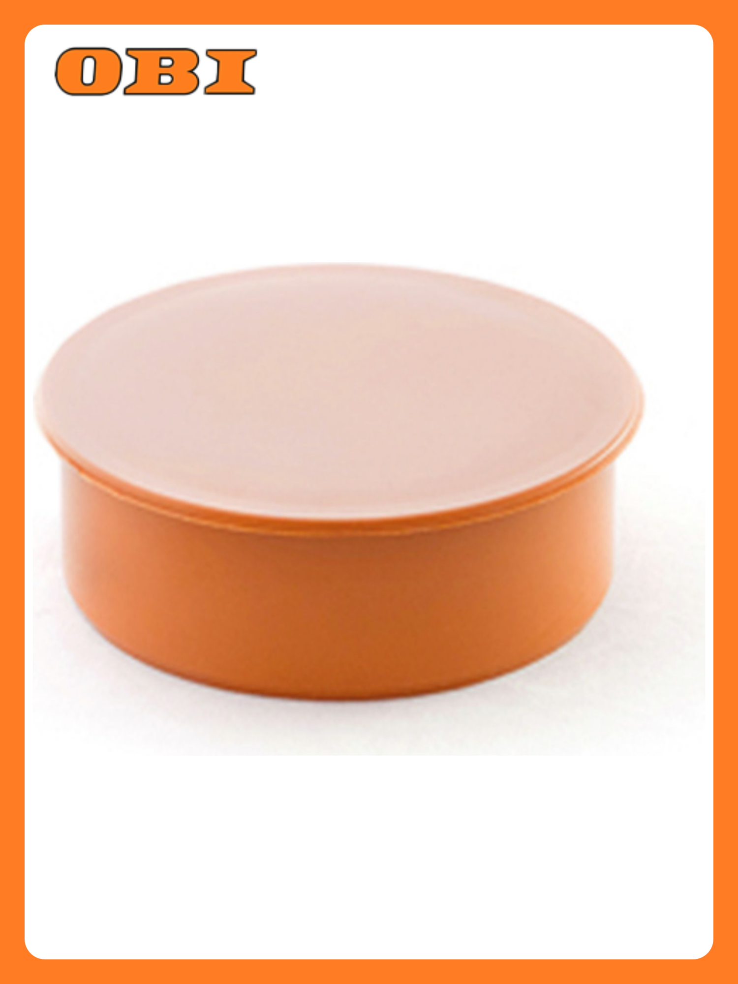 Заглушка RTP НК ПП, ПВХ, оранжевая, для наружной канализации, 110мм