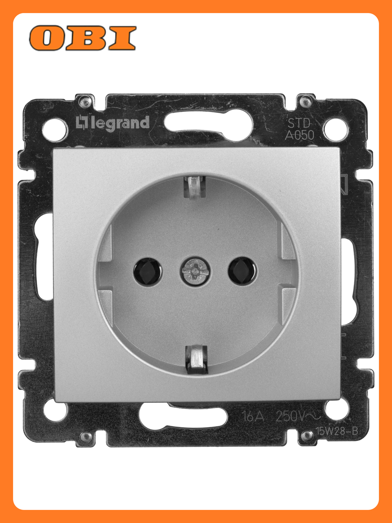 Розетка Legrand Valena 694342, для скрытого монтажа, заземляющий контакт, серая