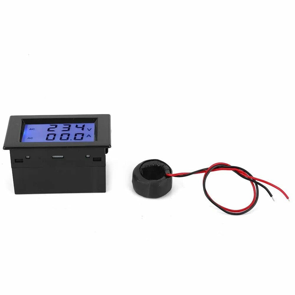 D85-2042A Двухдисплейный вольтамперметр AC80-300V 0.1-100A с трансформатором тока
