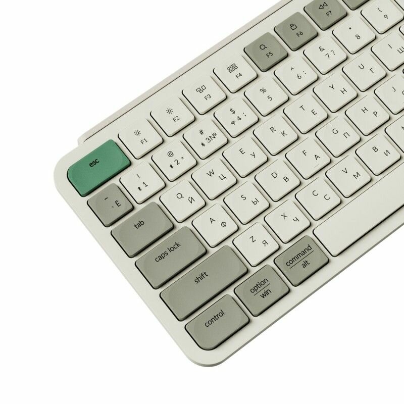 Компактная ультратонкая ножничная клавиатура Keychron B1 Pro Retro Green (B1P-K12) — фото 1