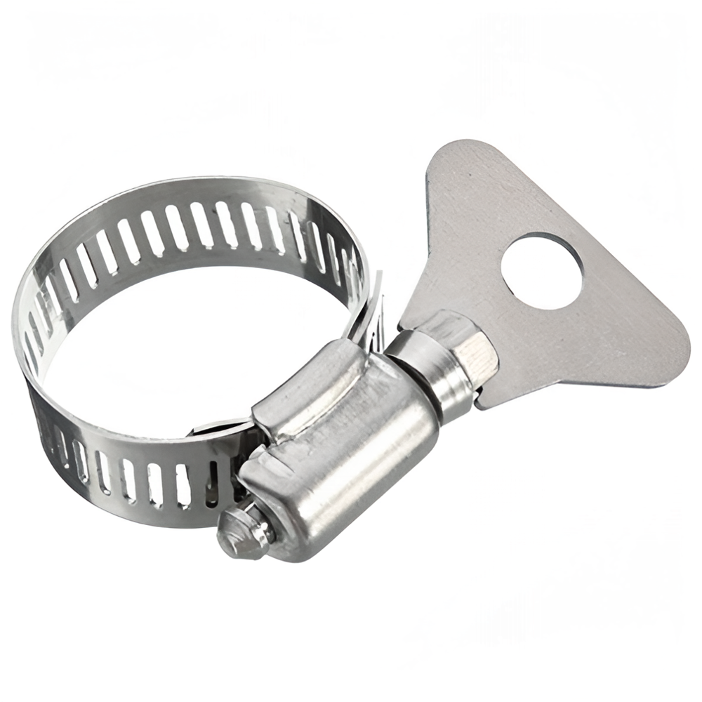 Набор хомут червячный с ключом 10-16 мм, оцинкованная сталь, (упаковка 20шт)