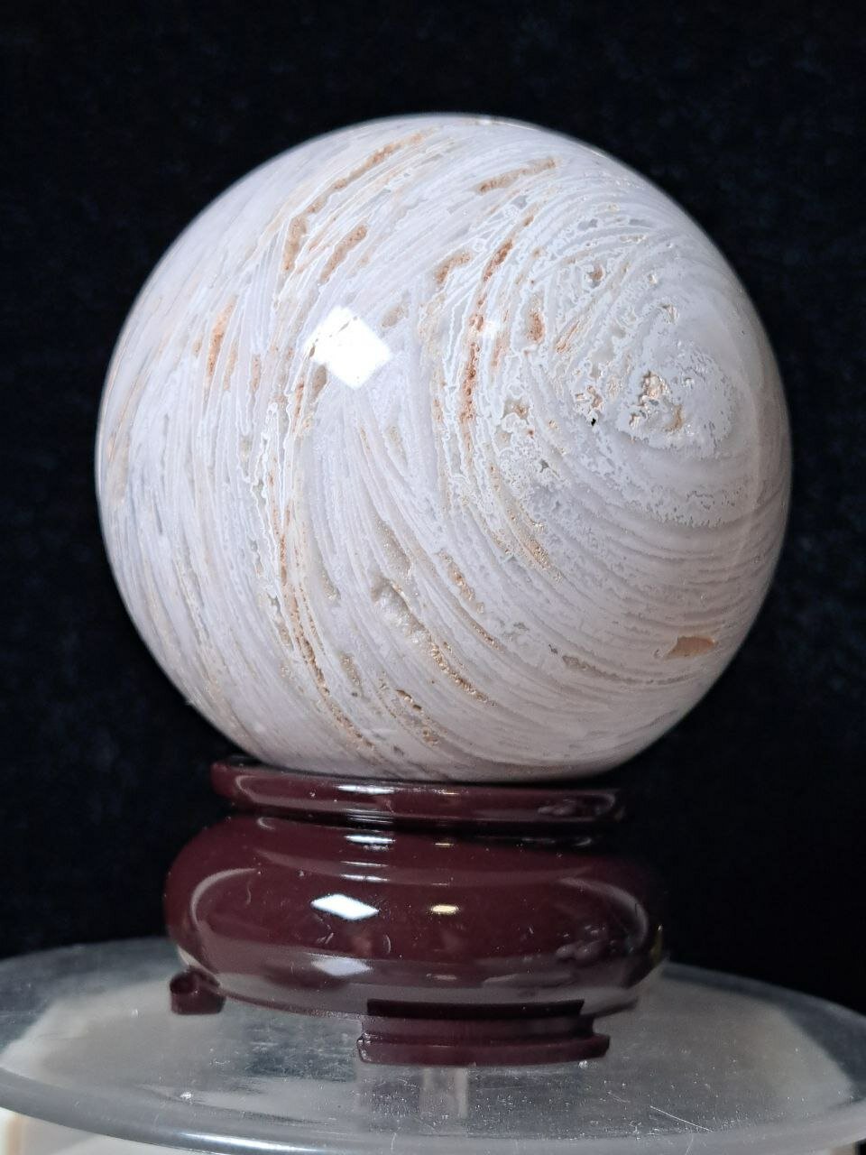 Шар мексиканский агат, натуральный камень, амулет, талисман, оберег, украшение, декор для дома, 296 гр