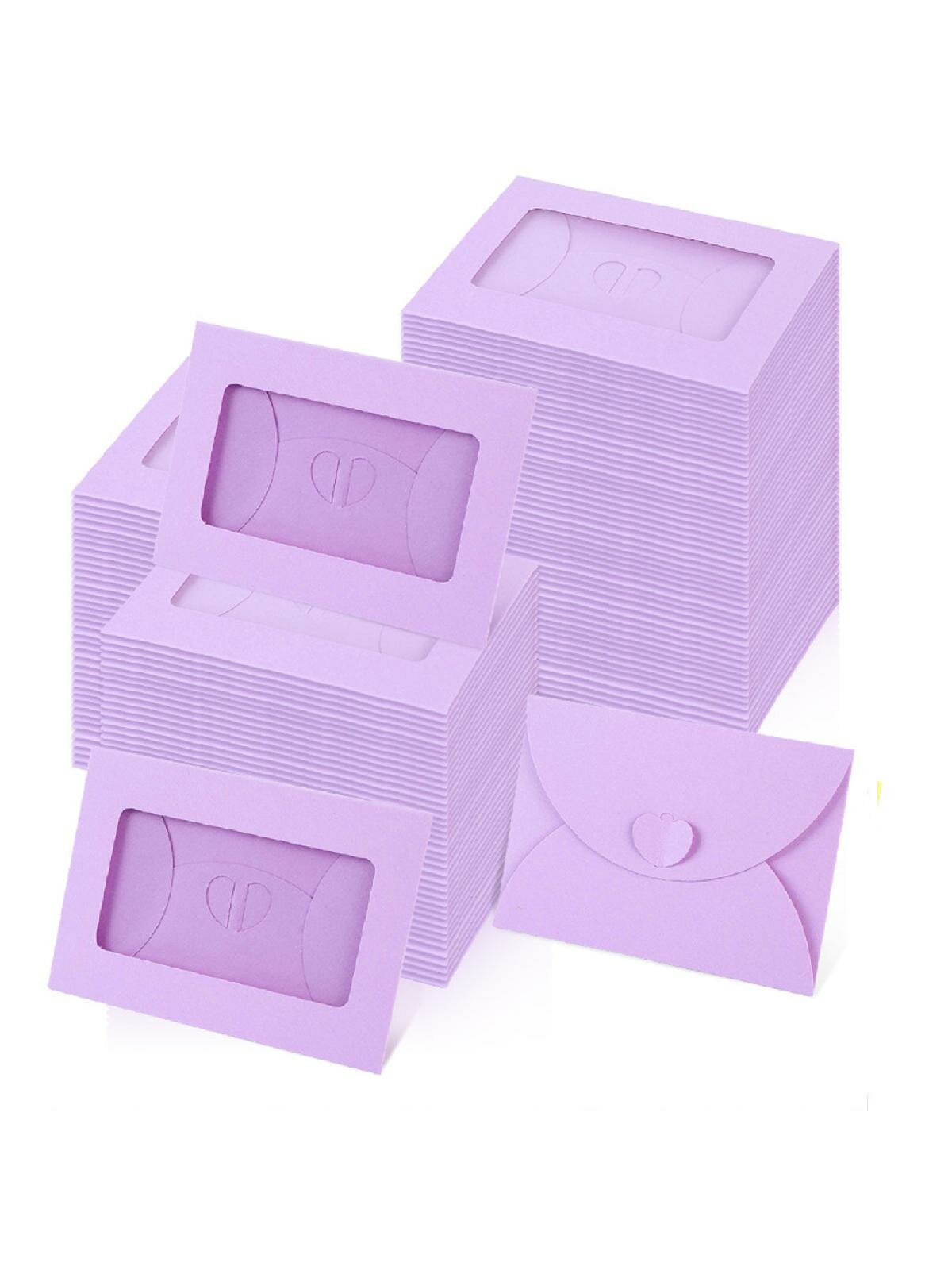 Деловой картонный конверт из цветной крафт-бумаги с застежками-50шт.