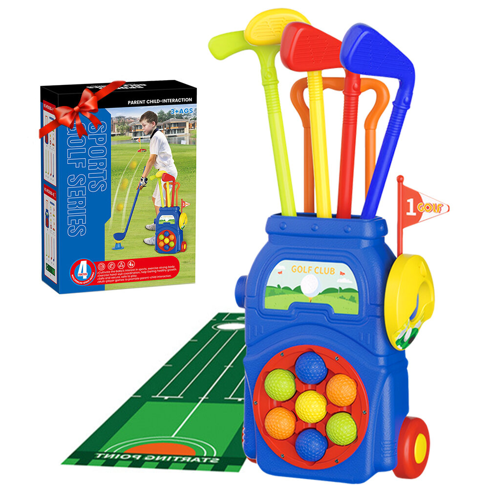 Набор гольф для детей, с сумкой-тележкой