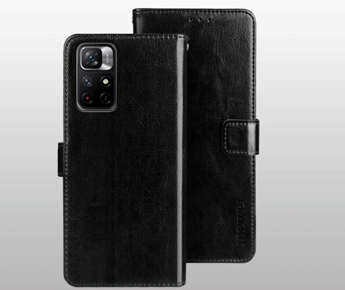 Чехол-книжка MyPads для Xiaomi Redmi Note 11 Pro / Note 11 Pro Plus / Note 11E Pro из эко-кожи с подставкой застёжкой