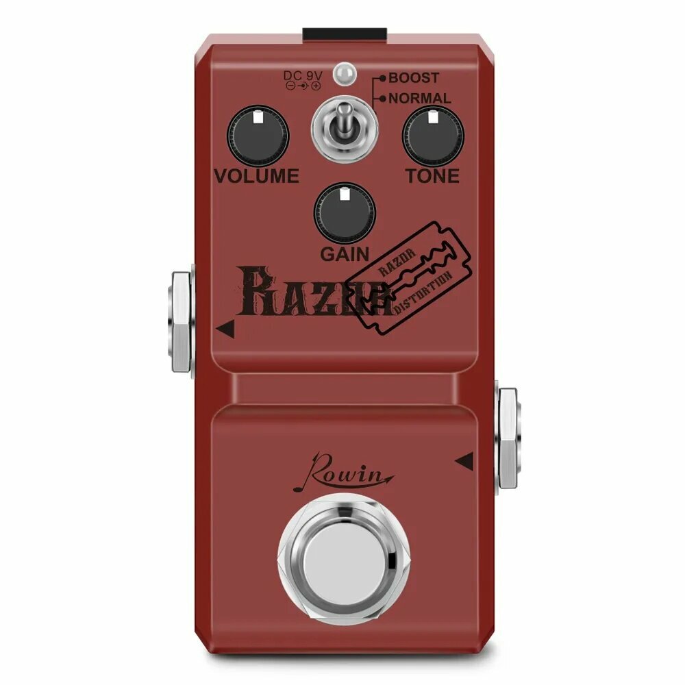 ROWIN LN-301A RAZOR Аналоговый эффект искажения педали истинного обходного хода полного металлического корпуса