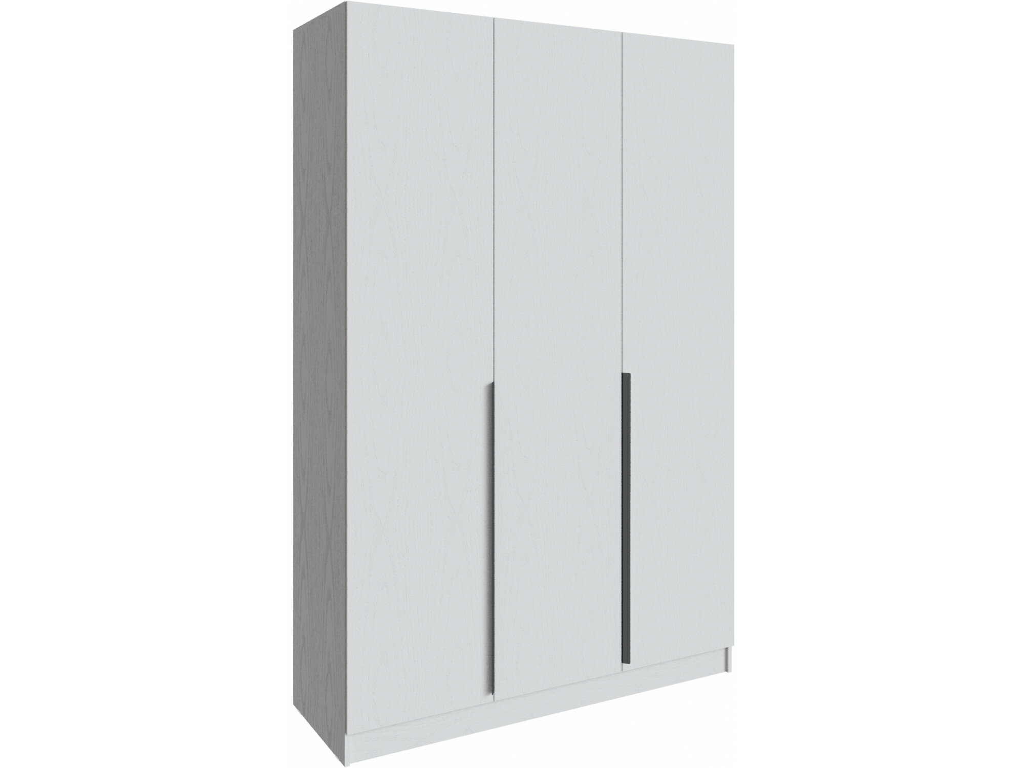 Шкаф трехстворчатый со штангой (1,5 метра) без зеркала, Белый