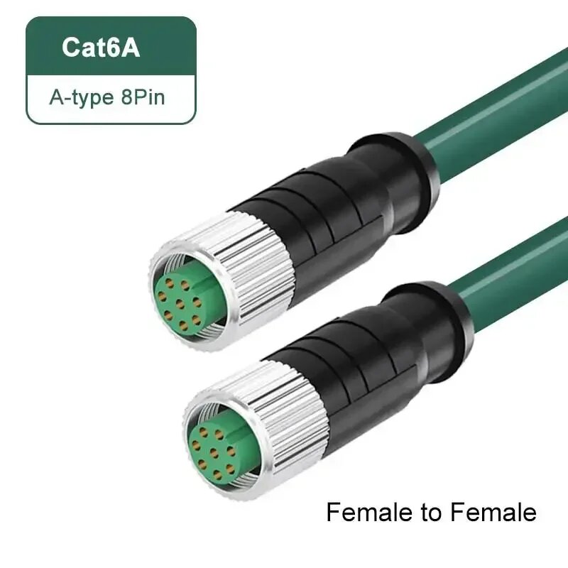 Ethernet кабель DIVEDEER M12-M12 Cat7a/Cat6a 3/5/10 м 1M, Cat6A-A-8P-FF