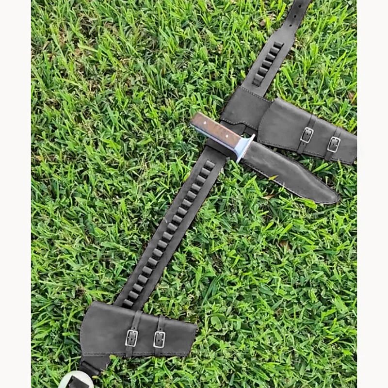 Ковбойская кобура с поясом, искусственная кожа Черный, Black