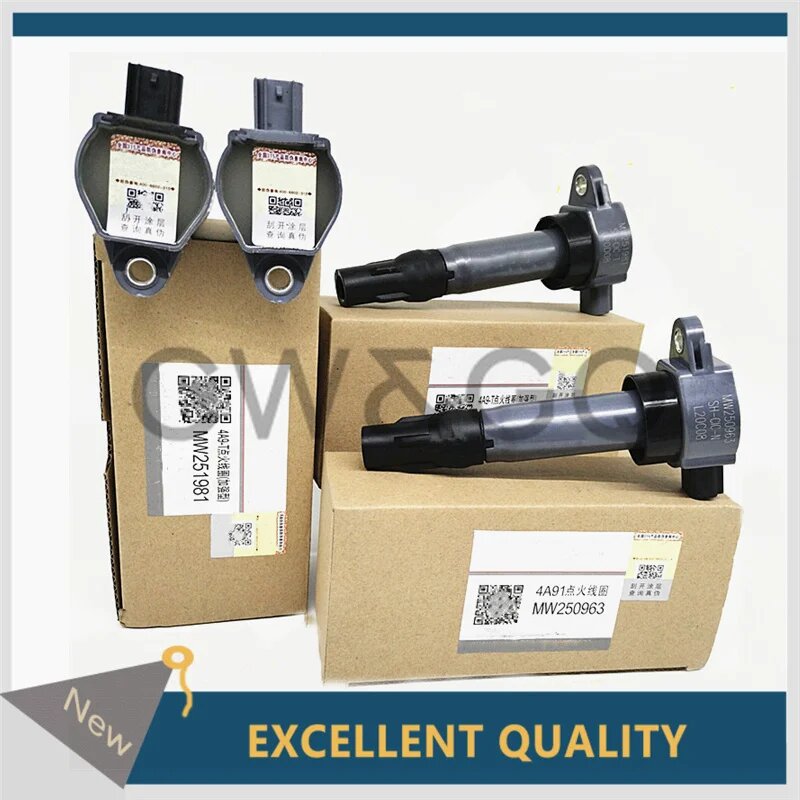 Комплект катушек зажигания MW250963G MW251981 (4 шт./комплект) для двигателя автомобиля Chinese Brilliance V5 FRV 4A91 1.6L BM15 1,5 T MW251981 4PCS