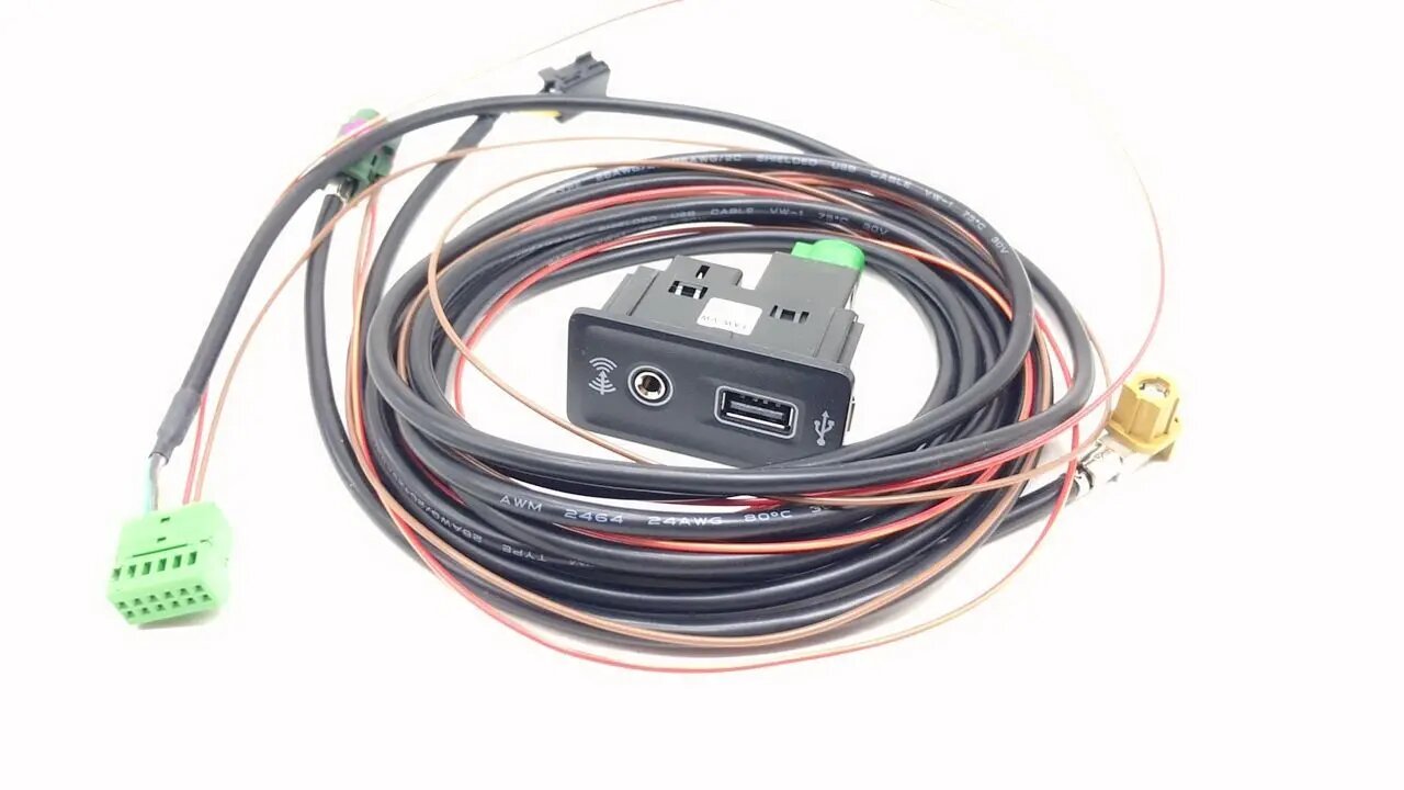Розетка USB для VW Golf MK7 CarPlay MIB2 PRO, жгут 3GD 5G0 035 222 E