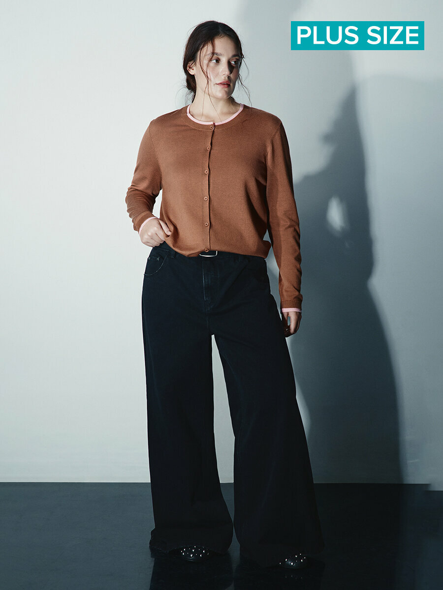 Джинсы широкие Befree Woman Mix&Match, размер XL/170, черный — фото 1