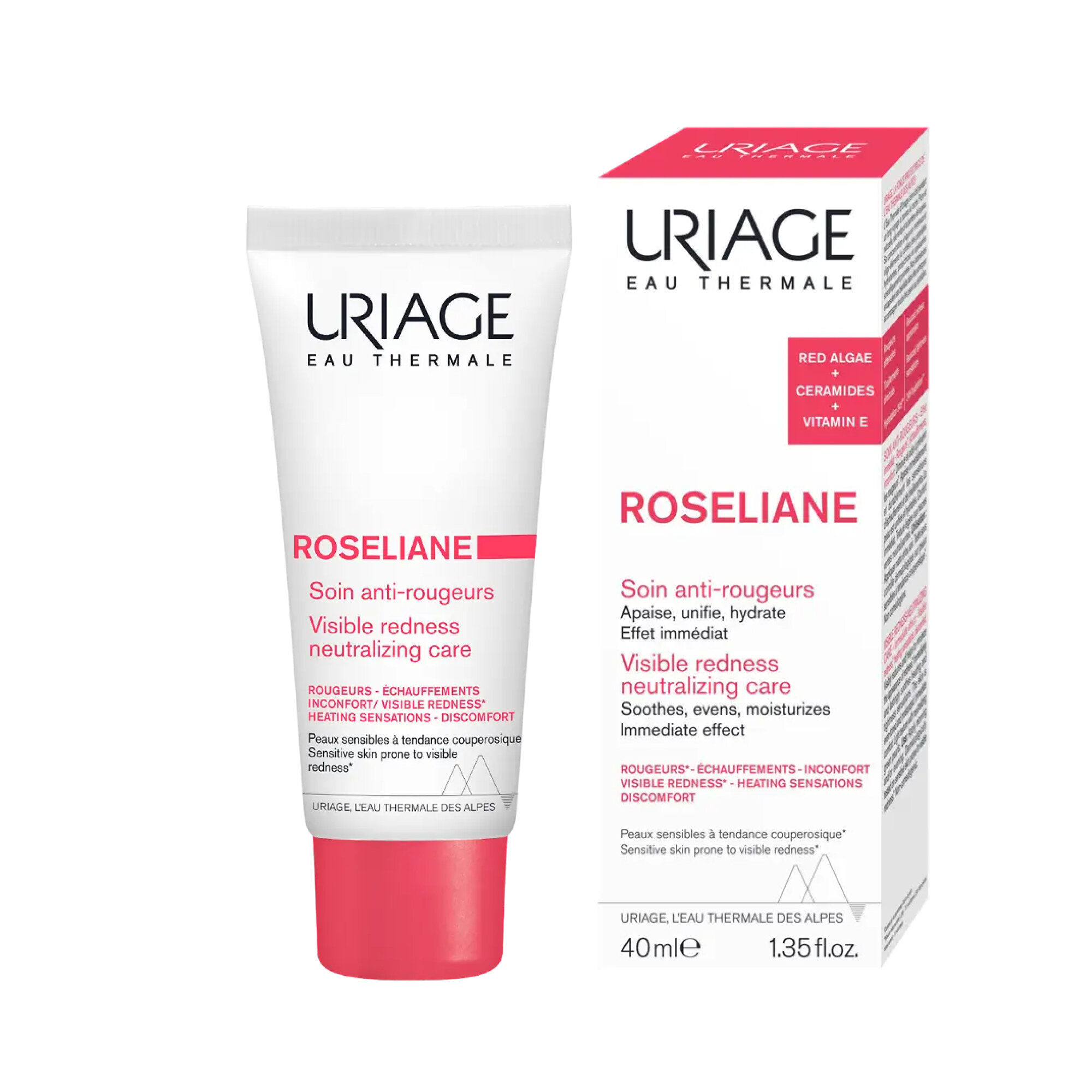 Uriage Roseliane Visible Redness-Neutralizing Care Крем против покраснений, 40 мл