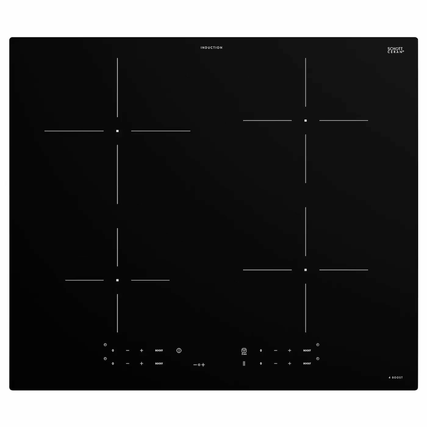 Индукционная варочная панель, икеа 300 черный 59 СМ IKEA TREVLIG тревлиг 104.678.80