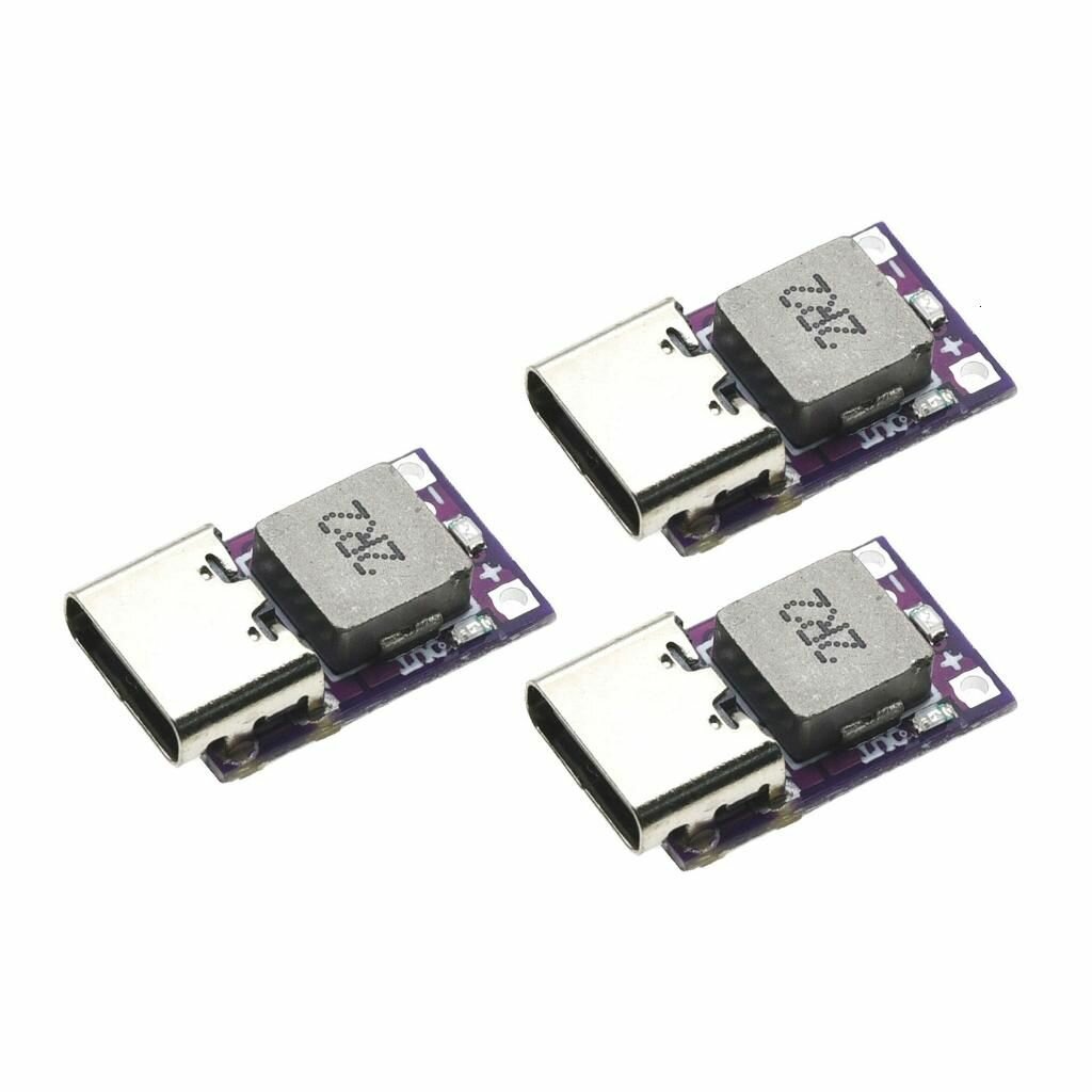 3 миниатюрных встроенных модуля питания 5V 2.4A для зарядки и разряда 18650 литиевых батарей