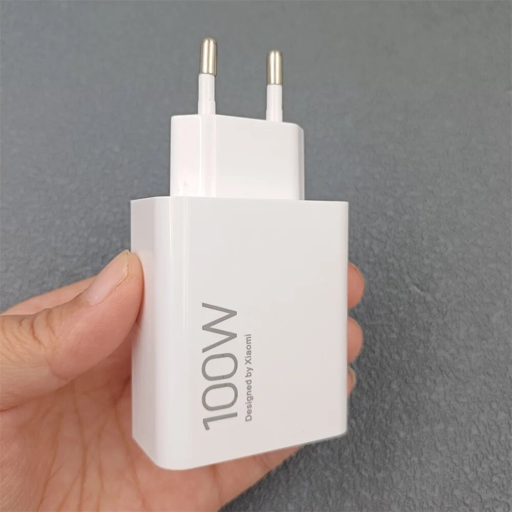 Оригинальное быстрое зарядное устройство Xiaomi 100 Вт EU Turbo Charge 2 м 1,5 м Only EU charger