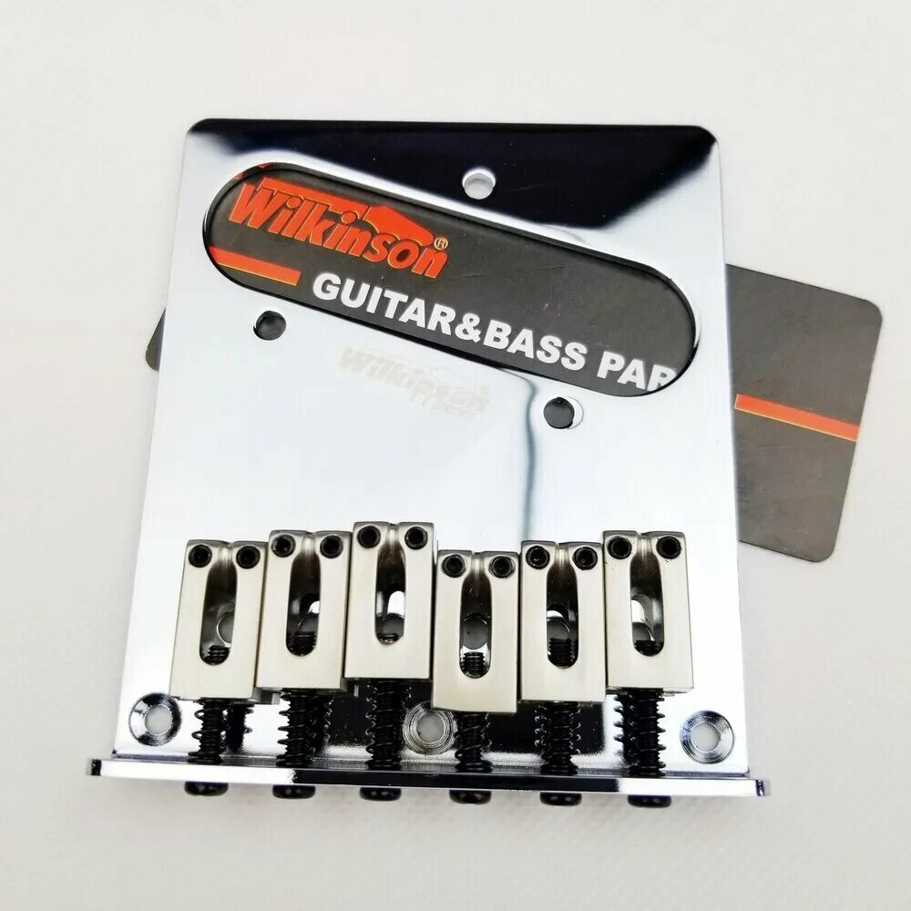 52,5 мм (2-1/16 дюймов) 6 седел Modern Tele Bridge для американского стандарта Telecaster Guitar Chrome WOT03