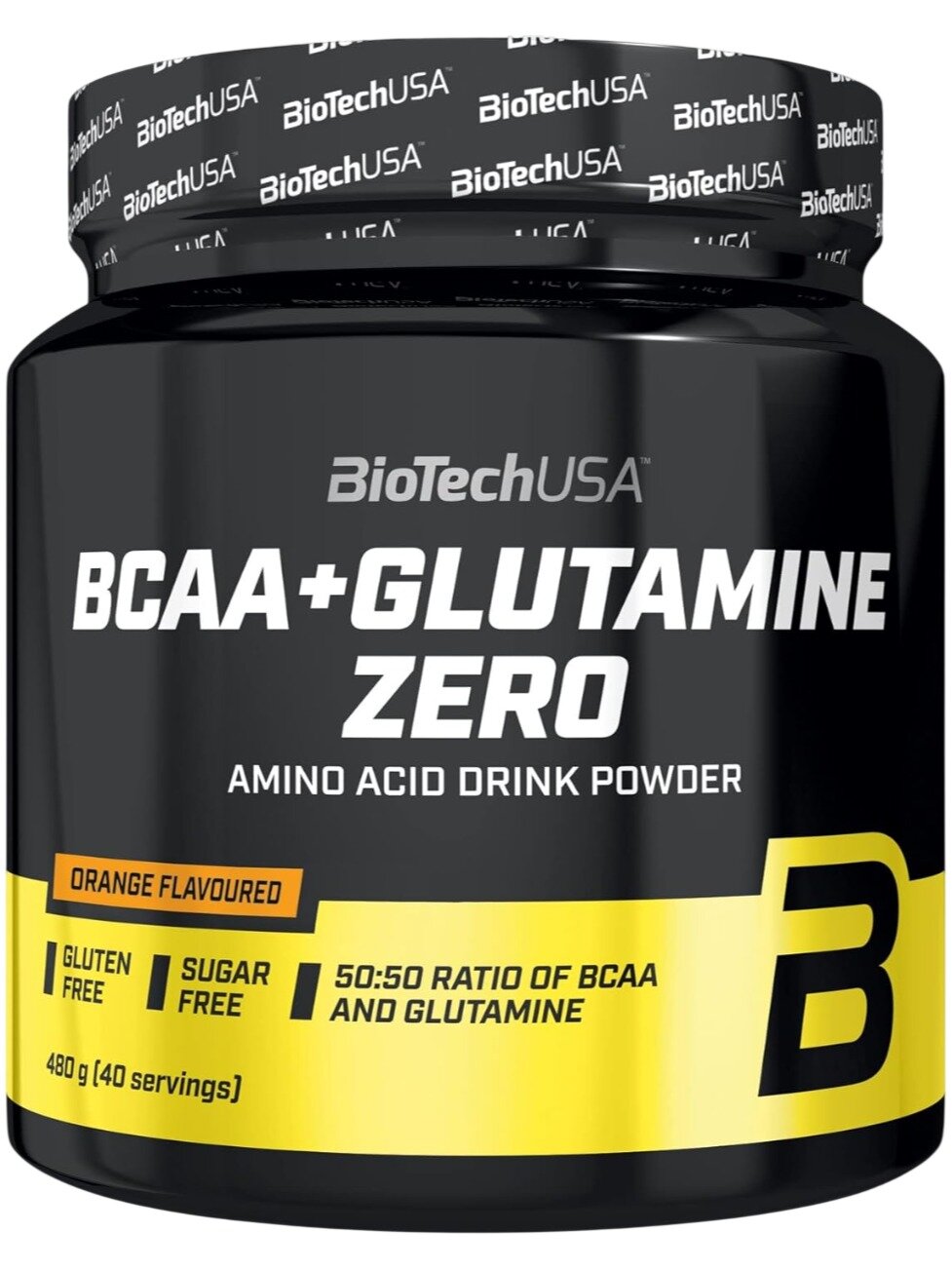 BCAA + Glutamin BioTechUSA BCAA + Glutamine Zero 480 г, Апельсин