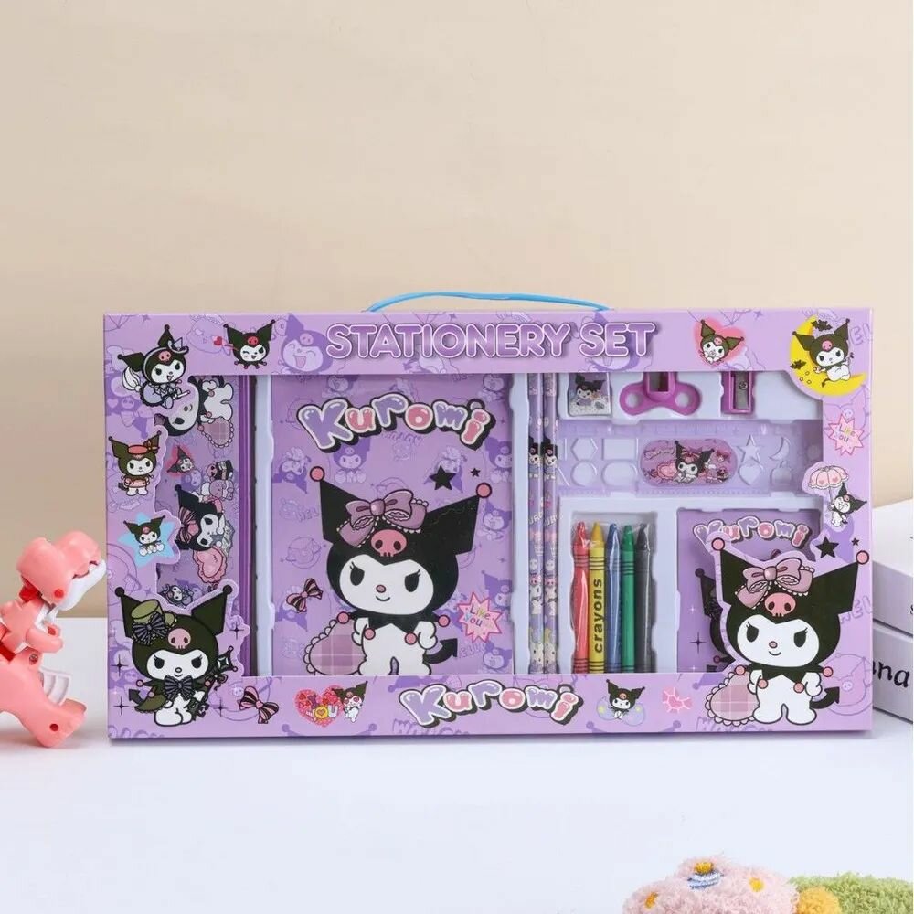 Канцелярские товары Sanrio, подарок для начальной школы, слепой бокс, учебные принадлежности для девочек Kuromi, детские Cinnamoroll