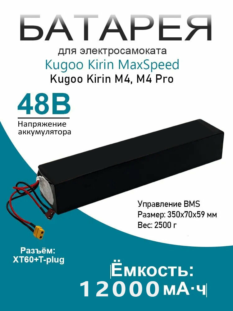Аккумуляторная батарея Инновационная Энергетика, для , kugoo M4, M4pro, kugoo MaxSpeed, 48 В, 13 S4P, 12 Ач