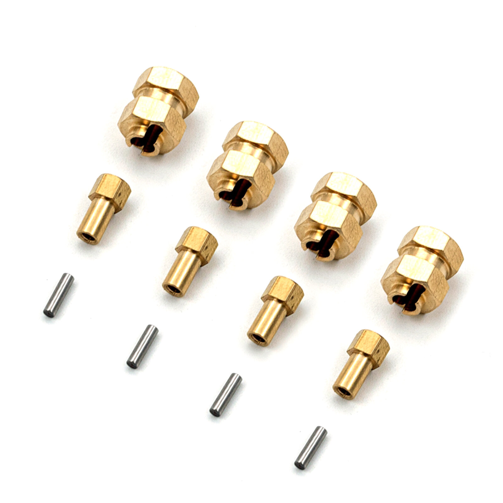 Латунные удлиненные хаб-колеса с шестигранником, совместимые с 1/24 Axial SCX24 90081 AXI00005 C10 AXI00006 AXI00002 RC Car