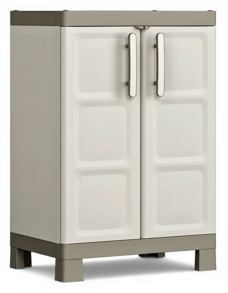 Шкаф хозяйственный Keter Armadio Basso Excellence, пластиковый, для разных помещений, бежевый, 65 см x 45 см x 97 см