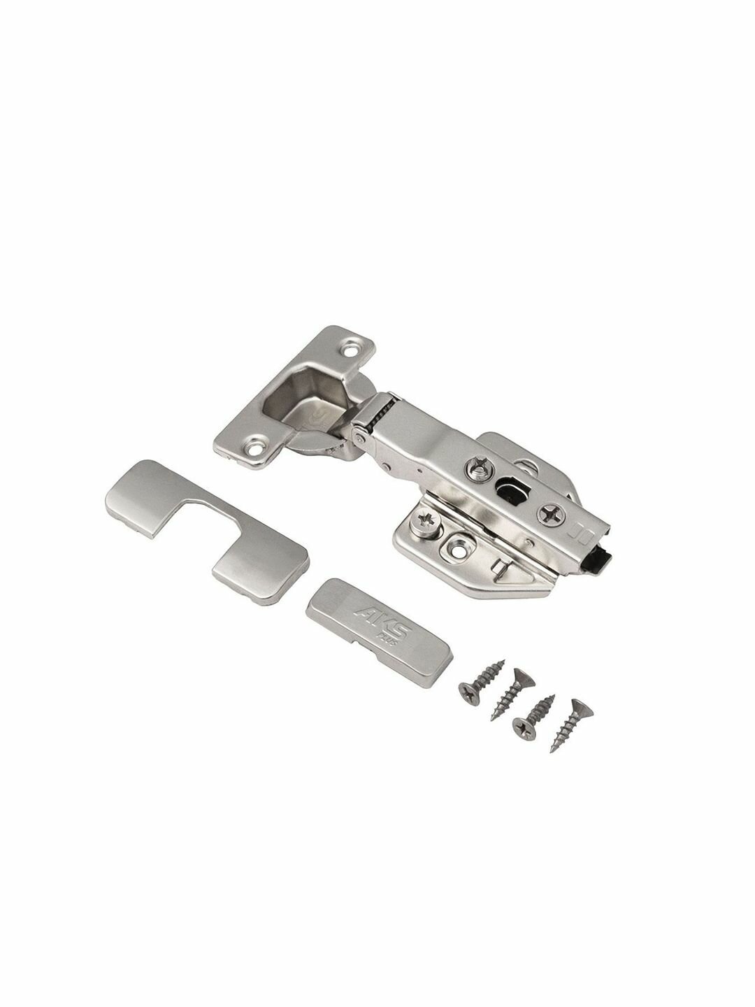 Петля мебельная внутренняя с доводчиком 45мм планка h0 clip-on 3D регулировка комплект заглушек с саморезами AKS PLUS