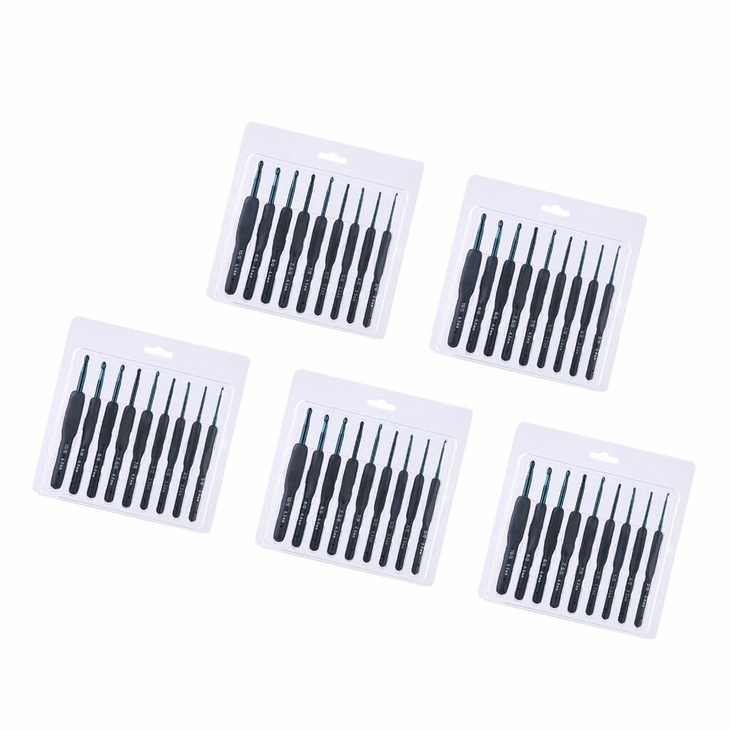 Набор из 5 вязальных крючков, игла 2,0 6,0 мм, эргономичное, практичное вязание для поделок