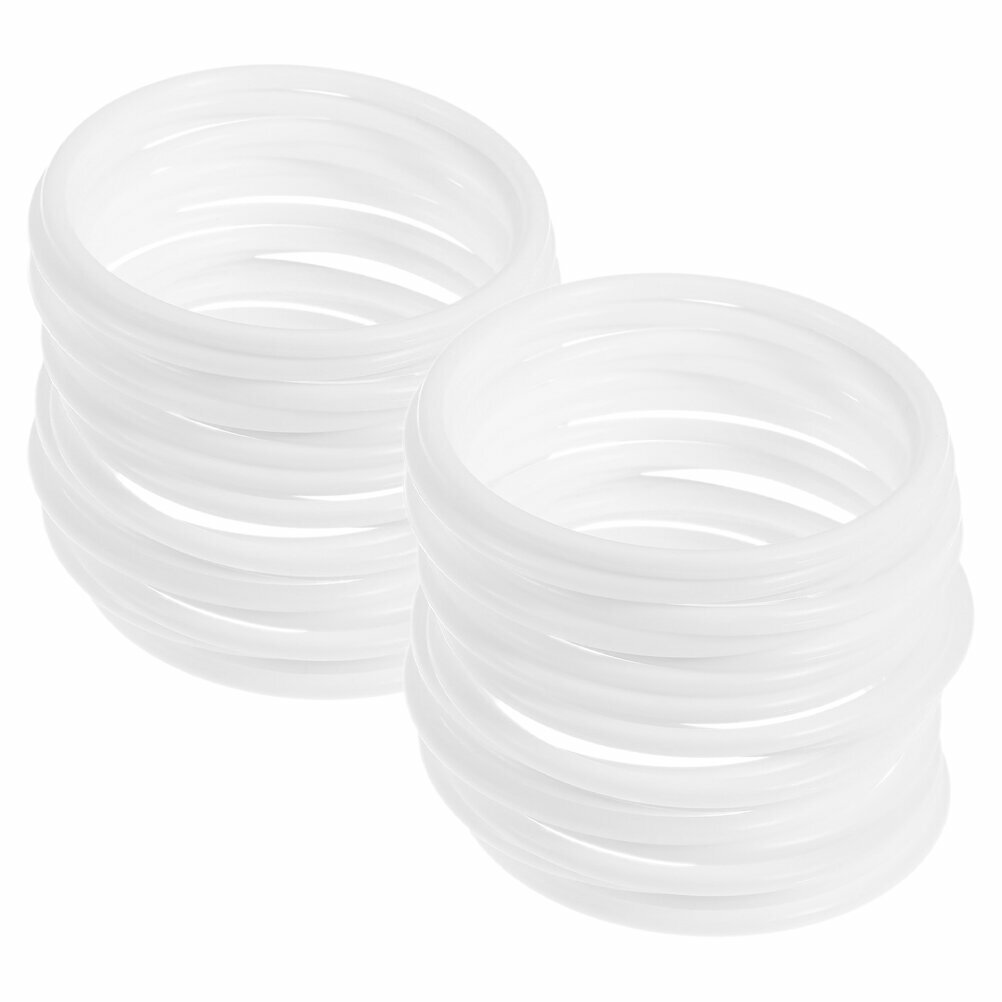 Набор 50 штук пластиковых колец для поделок, белые основы 10x10x0.5 см для рукоделия, идеальны для венков, ловцов снов и DIY декора