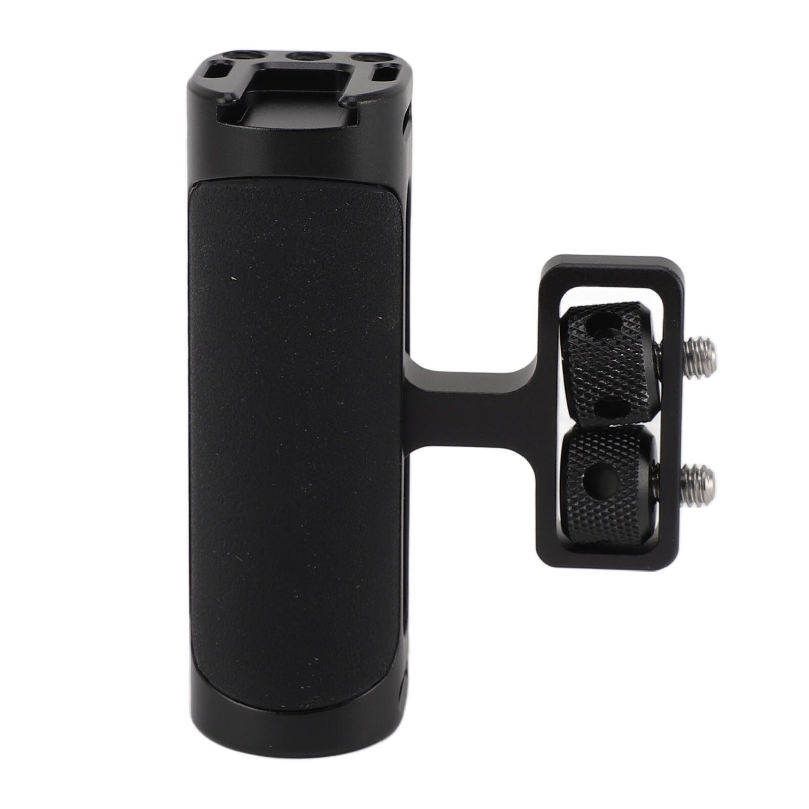 Клетка камеры боковая ручка алюминиевого сплава силиконовой силикон универсальный вверх и вниз регулируемый рукоятка с ручкой с 1/4 винта холодным креплением для фотосъемки для фотографии черный