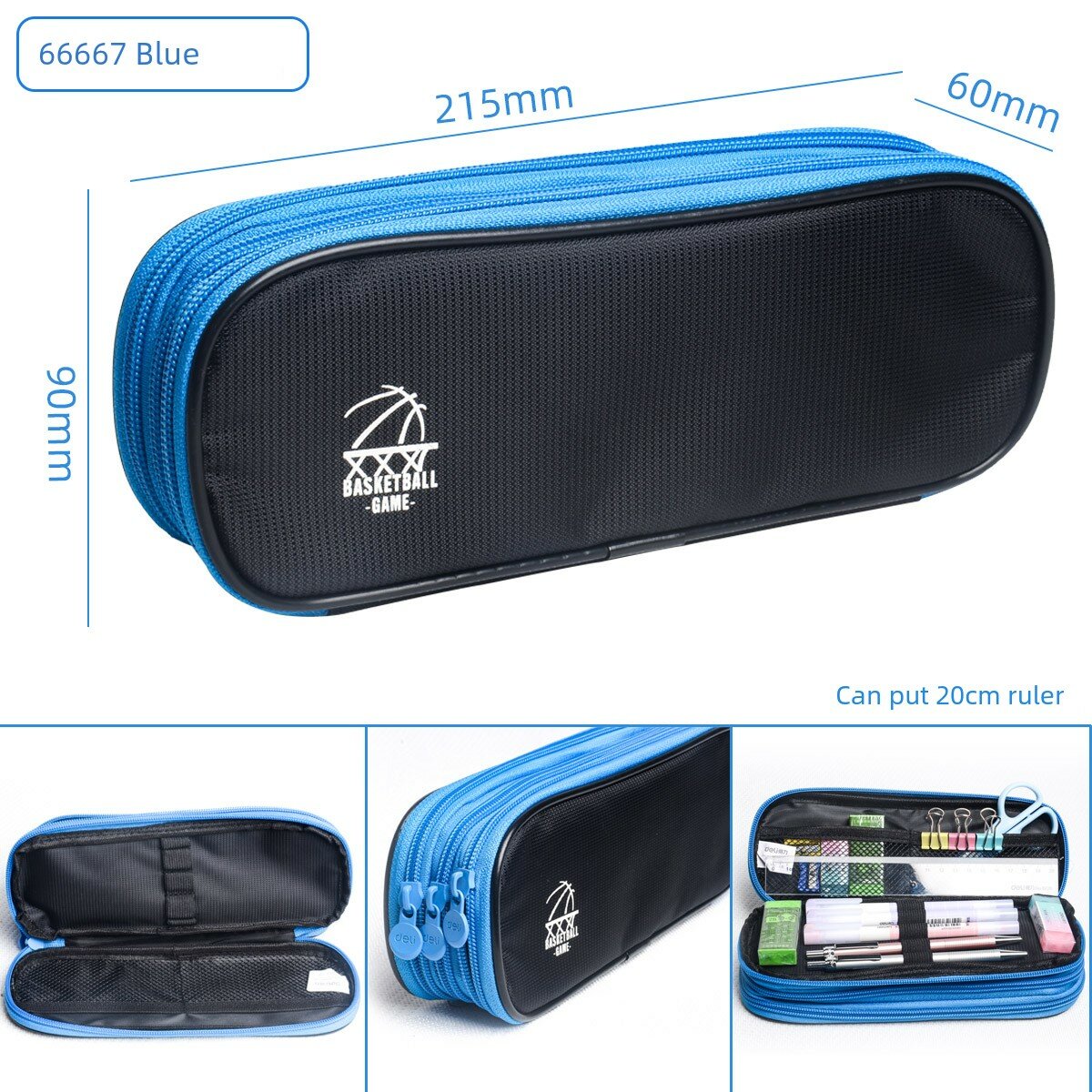 Пенал Deli из холщовой ткани, многофункциональная сумка для канцелярских принадлежностей с держателем для ручек для