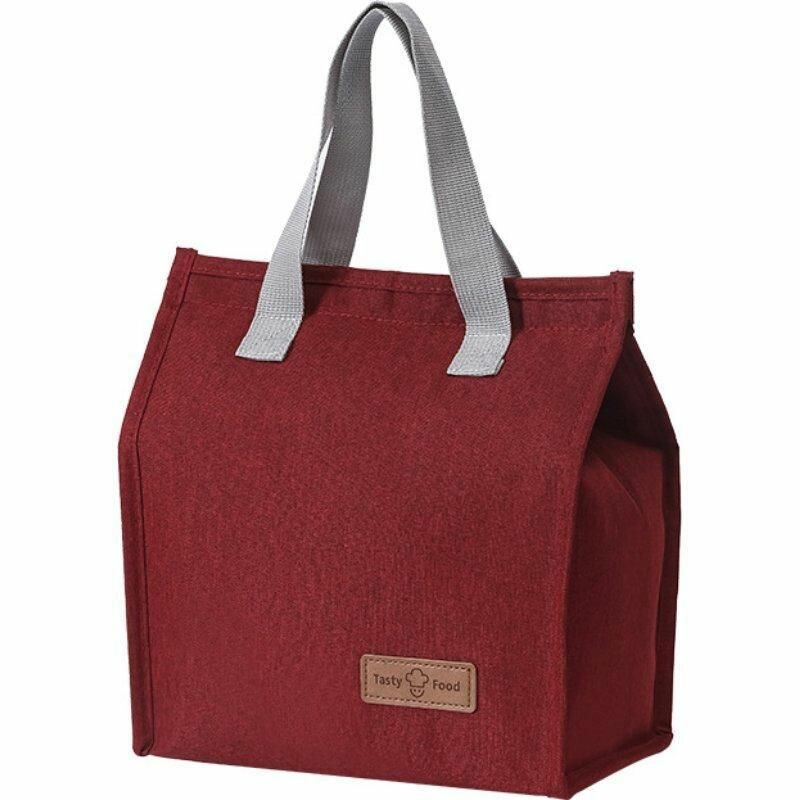 Сумка-холодильник для еды на обед, термосумка из катионной ткани с высокой теплоизоляцией, большая портативная сумка для студента