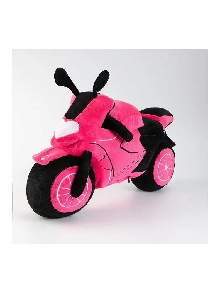 Милый мягкий игрушечный мотоцикл для детей, отличный как подушка-подарок, розовый