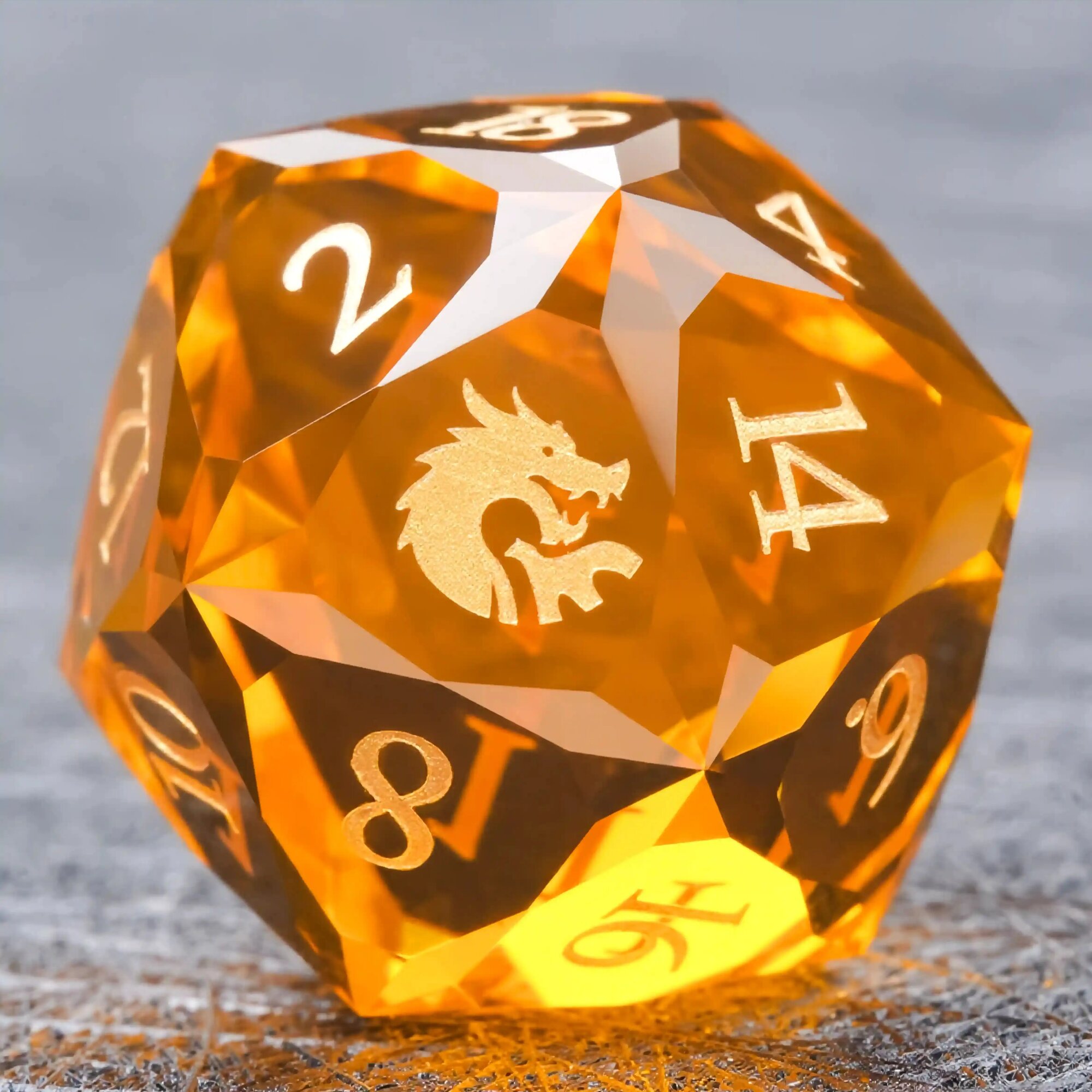 Набор кубиков DND из зеленого стекла 7 шт. 1pcs D20