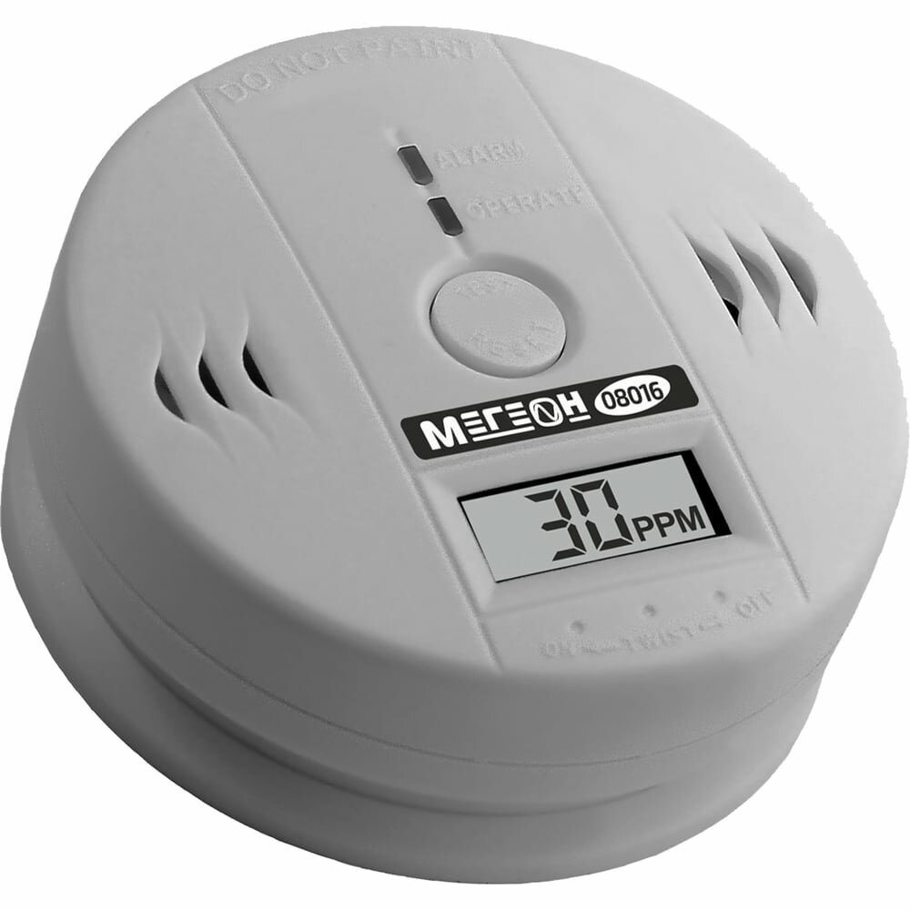 Детектор утечки угарного газа мегеон 08016