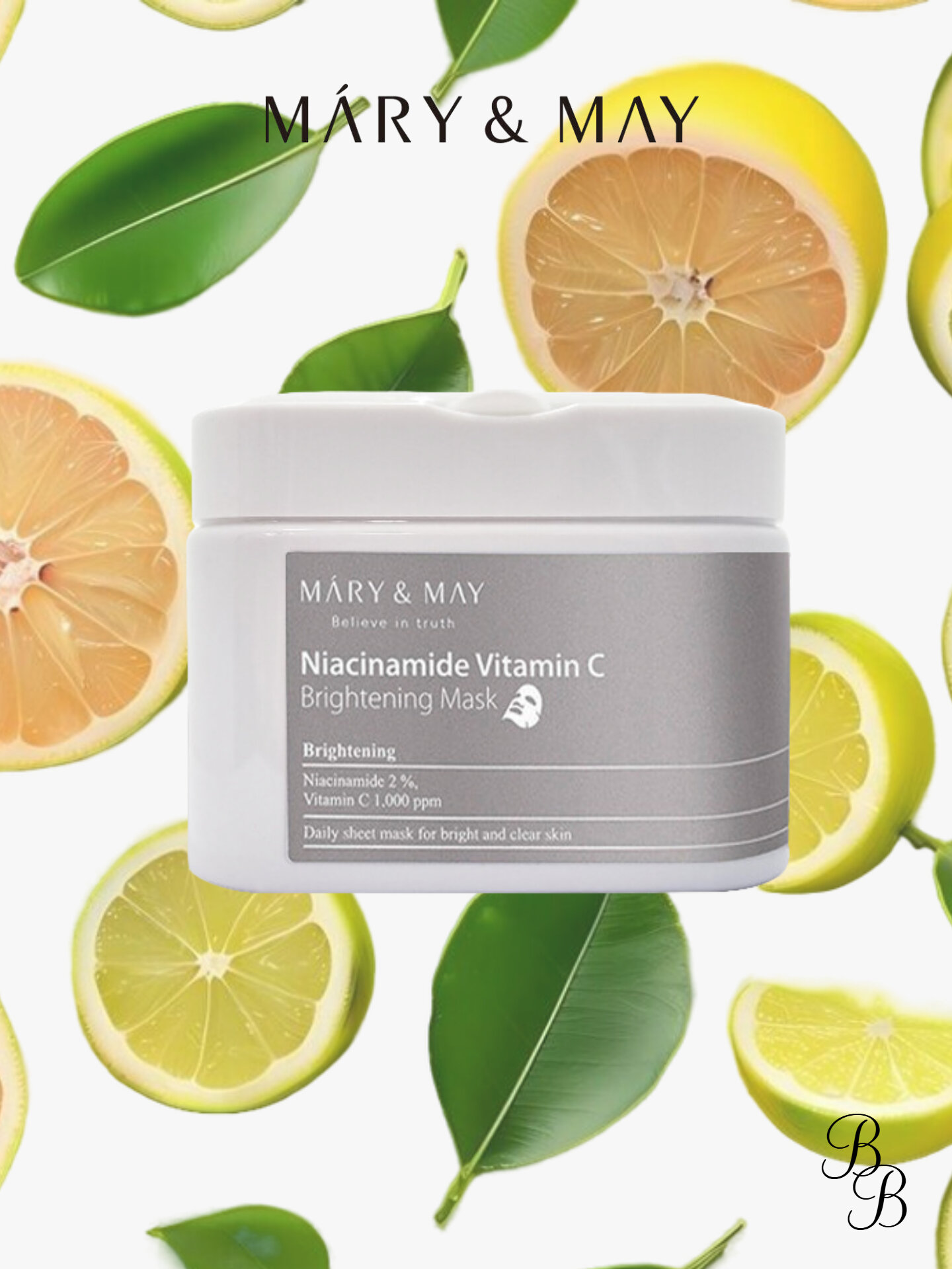 Набор тканевых масок осветляющих | Mary&May Niacinamide Vitamin C Brightening Mask * 30