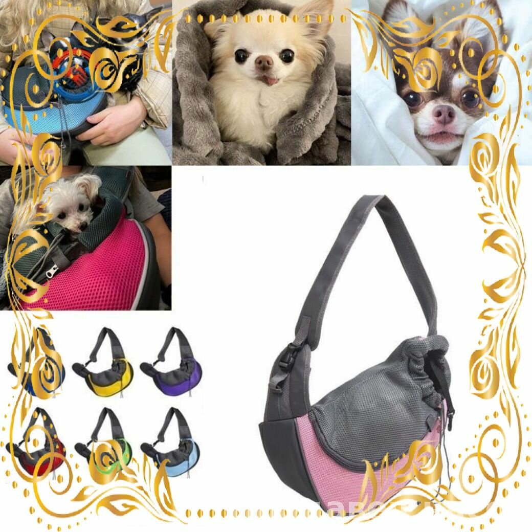 Переноска-слинг для кошек и маленьких собак до 6 кг, дышащая сумка-кенгуру на плечо с крючком безопасности и карманами, удобная рука свободна для прогулок, шопинга и путешествий